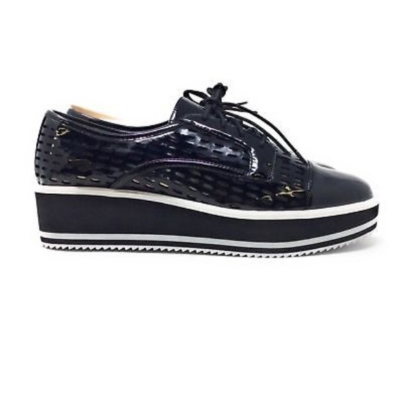 Shoes | Perforated Platform Laced Shoes | Poshmark